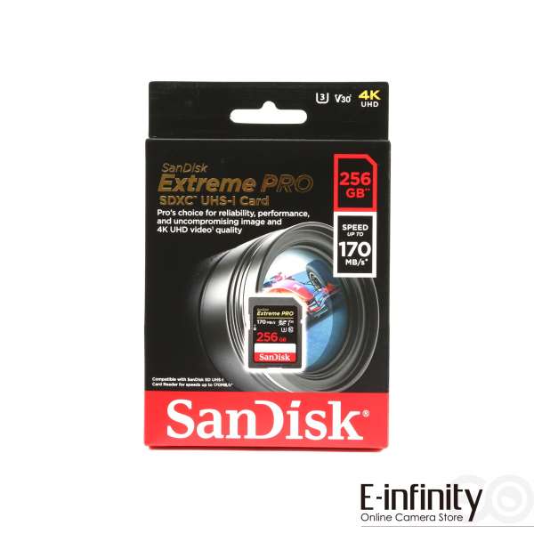 Buy SanDisk 256GB SDXC Extreme PRO UHS-I (200R/140W) (SDSDXXD-256G) - E-Infinity