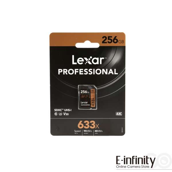 Buy Lexar 256GB Professional 633x UHS-I SDHC Memory Card 95 MB/s - E ...